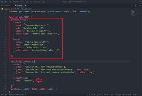 javascript สร้างไฟล์ pdf ด้วย pdfmake และเพิ่มฟอนต์ sarabun สำหรับภาษาไทย a·ดัม บล็อก