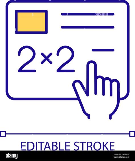 Mathematical Task Solving RGB Color Icon Stock Vector Image Art Alamy