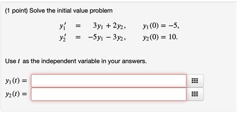 solved solve the initial value