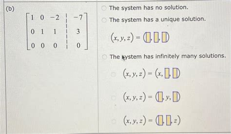 solved two augmented matrices for two linear systems in the