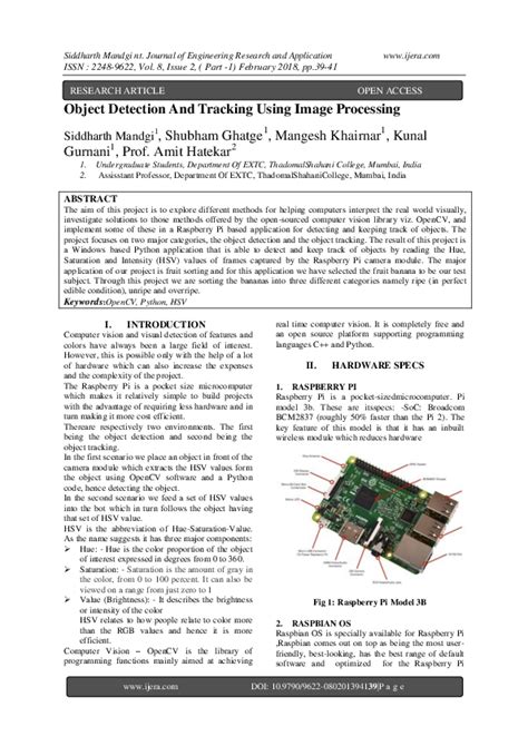 pdf object detection and tracking using image processing ijera journal
