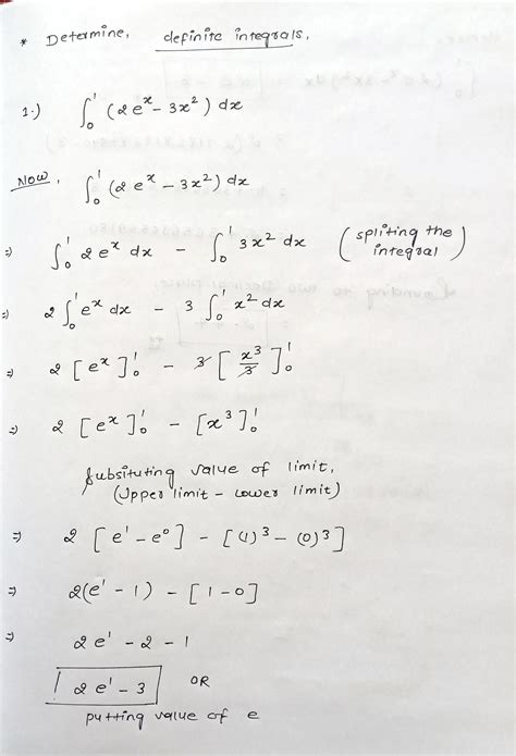 [solved] determine the value of definite integrals exercises 1 to 8 course hero