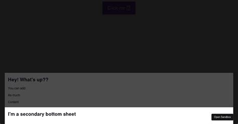 React Draggable Bottom Sheet Codesandbox