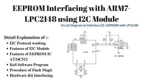 eeprom interfacing with arm7 lpc2148 using i2c module youtube