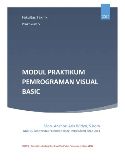 modul praktikum pemrograman visual basic