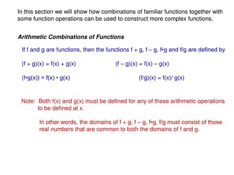 ppt lesson 2 3 arithmetic combinations of functions powerpoint presentation id 3942829