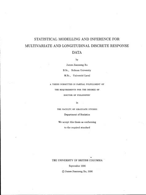 statistical modelling and inference for multivariate and longitudinal discrete response data pdf