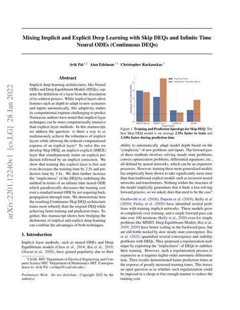 pdf mixing implicit and explicit deep learning with skip deqs and infinite time neural odes
