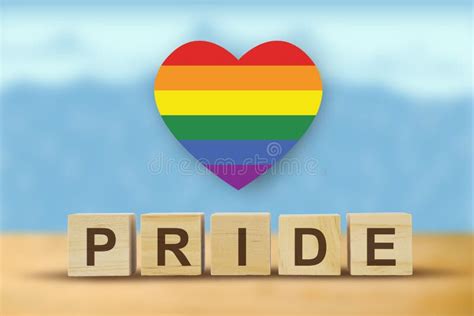 Pride On Word Letters Cube Rainbow Color Lgbt Pride Symbol Concept Stock Image Image Of