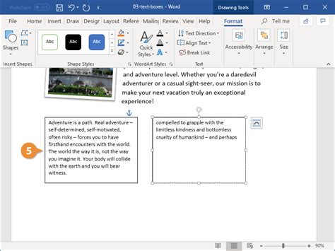 How To Insert A Text Box In Word Customguide Textbox Class