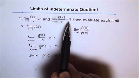 limit of function f x and g x from given limit youtube