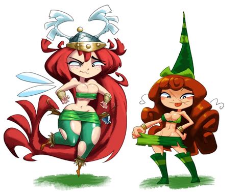 Rule 34 2girls Barbara Rayman Betilla Rayman Breasts Clothing Female Female Only Footwear