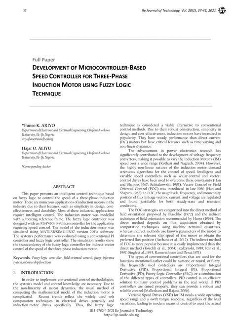 pdf development of microcontroller based speed controller for three phase induction motor