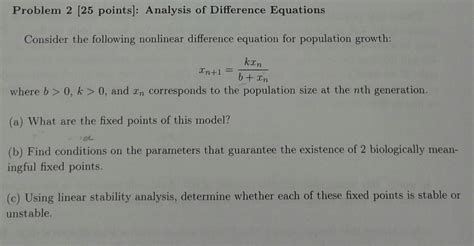 problem 2 [25 points] analysis of difference