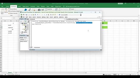 how to count cells that do not contain specific text in excel youtube