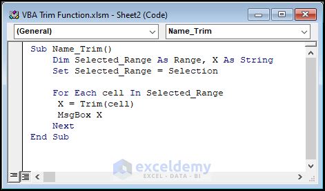 How To Use The VBA Trim Function In Excel 5 Examples
