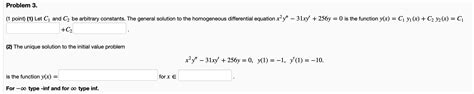solved 1 let c1 c 1 and c2 c 2 be arbitrary constants the