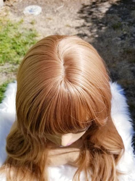 Strawberry Blonde Wig With Bangs Realistic Dusty Blonde Long Etsy