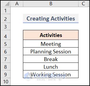 How To Create A Weekly Schedule In Excel 2 Suitable Methods