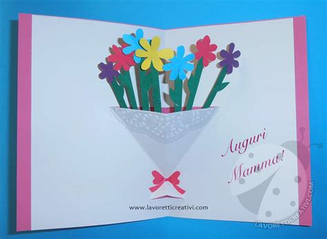 Biglietti Per La Festa Della Mamma Biglietto Pop Up Con Fiori