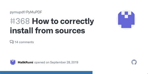 How To Correctly Install From Sources · Issue 368 · Pymupdfpymupdf · Github
