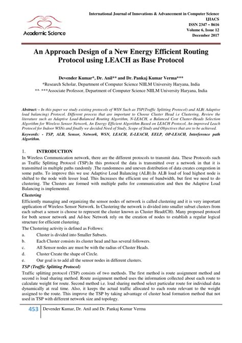 pdf an approach design of a new energy efficient routing protocol using leach as base protocol