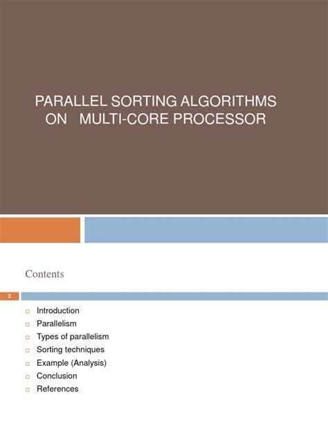 parallel sorting algorithms pdf parallel computing central processing unit