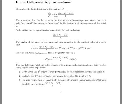 solved finite difference approximations remember thelimit