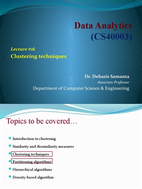 clustering techniques for data analytics a detailed examination of partitioning hierarchical