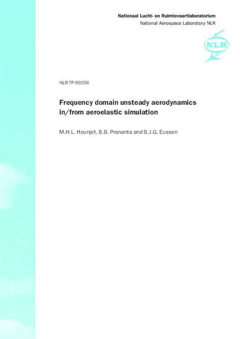pdf frequency domain unsteady aerodynamics in from aeroelastic simulation b eussen