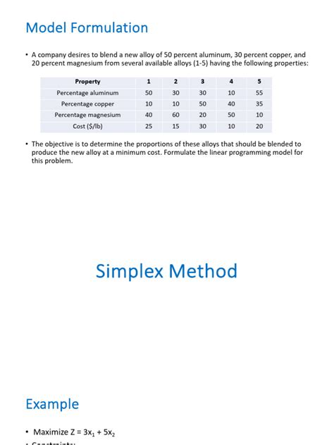 slides 3 simplex method pdf mathematical optimization linear programming