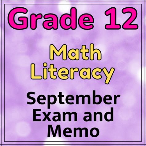 Grade 12 Mathematical Literacy September Exam And Memo Paper 2 2023