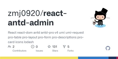 github zmj0920 react antd admin react react dom antd antd pro v4 umi umi request pro table