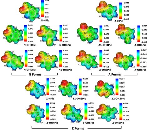 electrostatic potential esp maps with isosurface value of 0 010e a download scientific