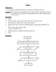 C Program Calculate Student Percentage In 4 Subjects Course Hero