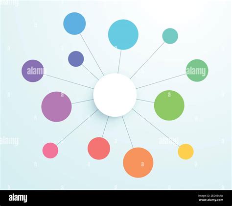 Abstract Vector Flat Large Mind Map Infographic Stock Vector Image