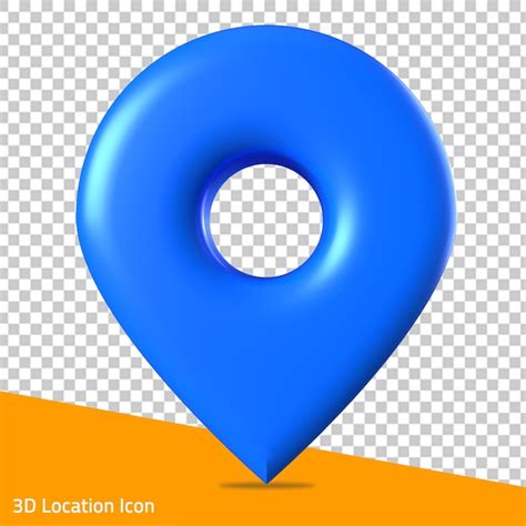 Premium PSD Pin Location Map Pointer 3d Blue Icon