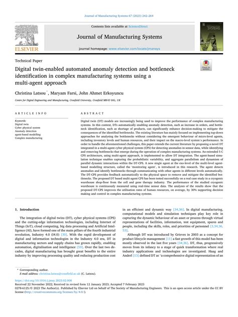 pdf digital twin enabled automated anomaly detection and bottleneck identification in complex