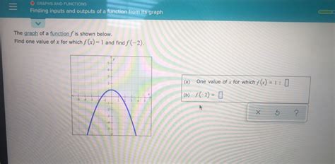 solved o graphs and functions finding inputs and outputs
