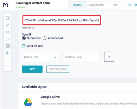 How To Set Up Webhook In MightyForms SureTriggers