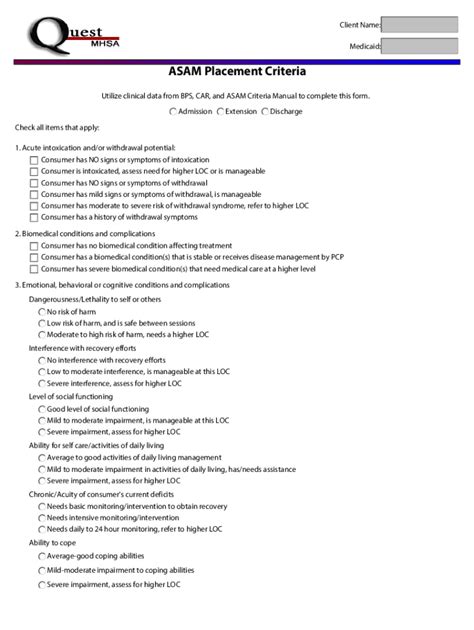 Fillable Online Blank Asam Assessment Form Pdf Schools Fax Email Print