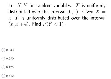 solved let x y be random variables x is uniformly