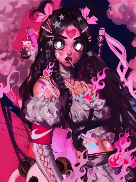★彡 𝙀𝙪𝙣𝙥𝙮𝙤𝙣 彡★ On Twitter Pastel Goth Art Girls Cartoon Art Grunge Art