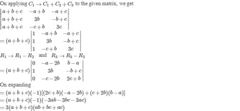 using properties of determinant prove that 3a a b a c b a 3b b c c a