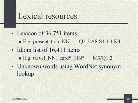 lexical resources