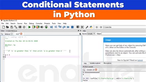 What Are Conditional Statements In Python If If Else Python YouTube