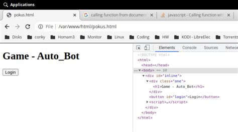 Javascript Calling Function With No Return Value From GetElementById