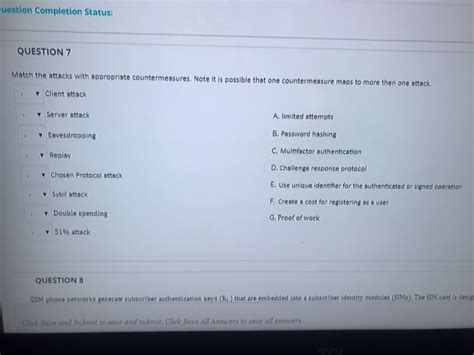 solved question completion status question 7 match the