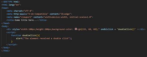 ondblclick event in javascript