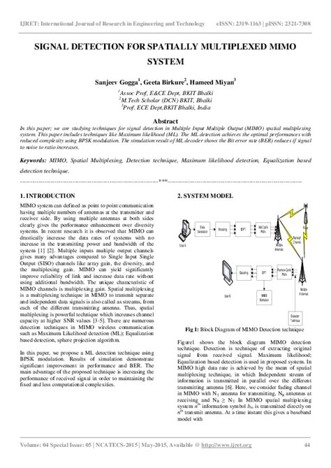 pdf signal detection for spatially multiplexed mimo system esat journals